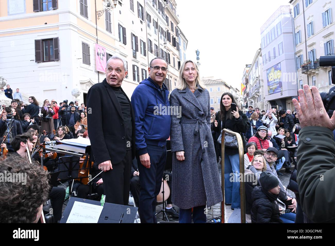 Rome, Italy. 16th Jan, 2026. Rome: Piazza di Spagna. Carlo Conti's ...