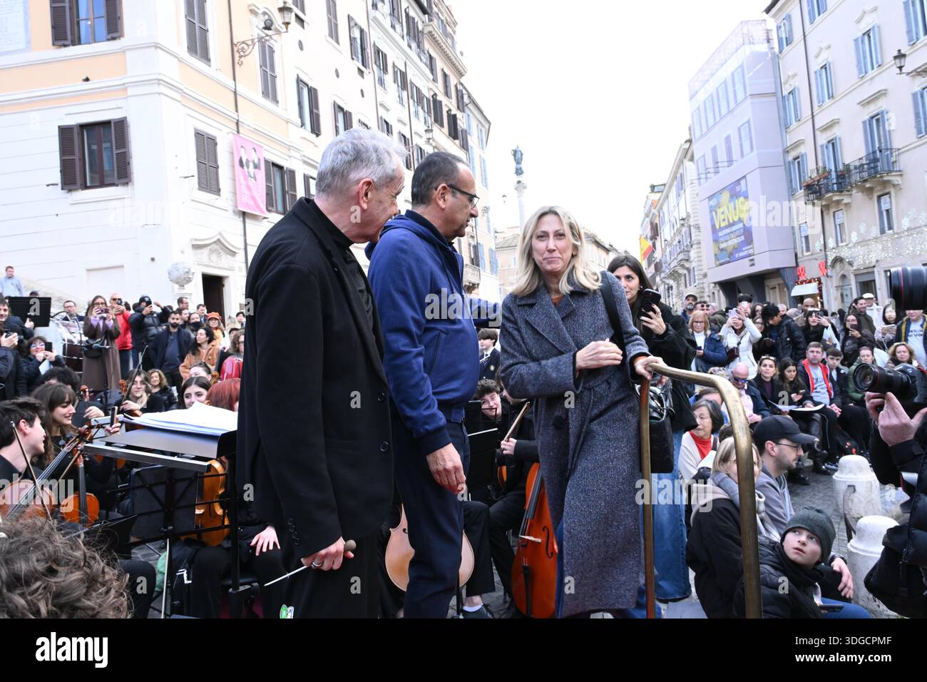 Rome, Italy. 16th Jan, 2026. Rome: Piazza di Spagna. Carlo Conti's ...