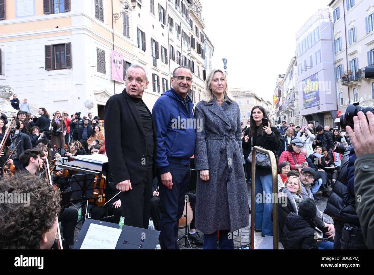 Rome, Italy. 16th Jan, 2026. Rome: Piazza di Spagna. Carlo Conti's ...