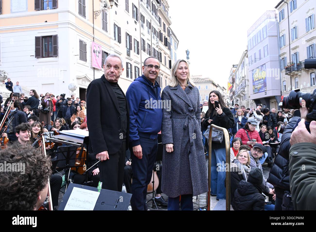 Rome, Italy. 16th Jan, 2026. Rome: Piazza di Spagna. Carlo Conti's ...