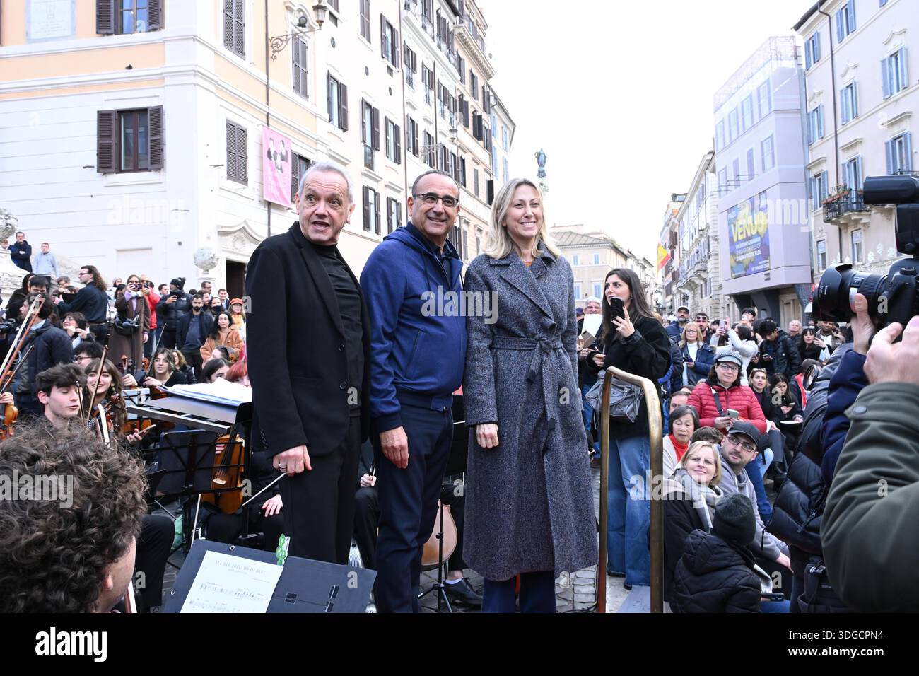 Rome, Italy. 16th Jan, 2026. Rome: Piazza di Spagna. Carlo Conti's ...