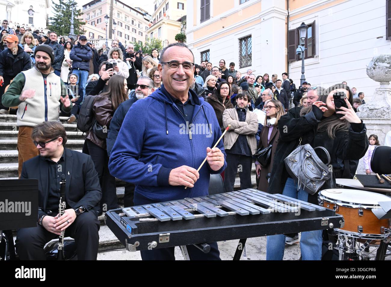 Rome, Italy. 16th Jan, 2026. Rome: Piazza di Spagna. Carlo Conti's ...