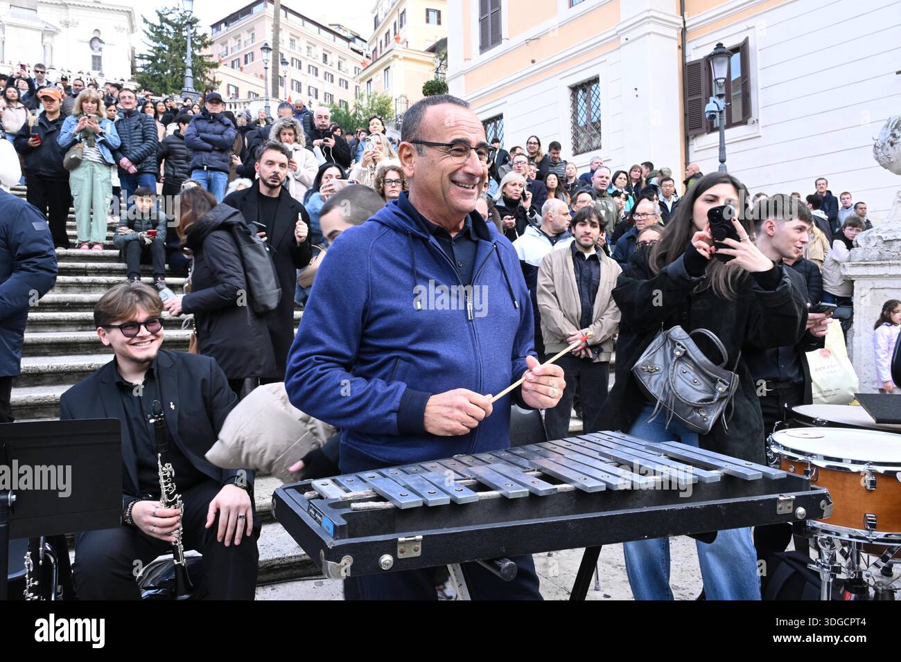 Rome, Italy. 16th Jan, 2026. Rome: Piazza di Spagna. Carlo Conti's ...
