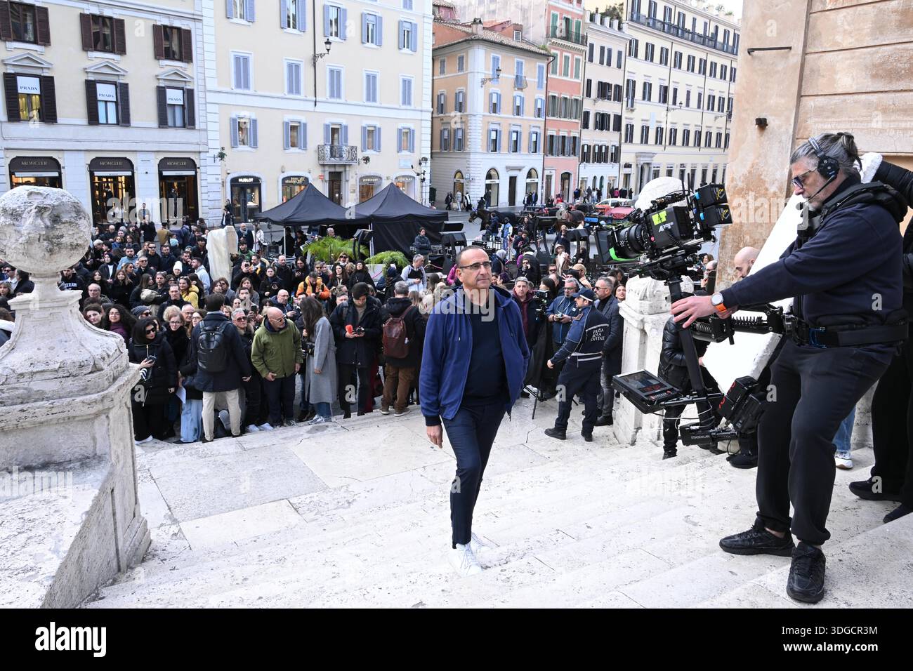 Rome, Italy. 16th Jan, 2026. Rome: Piazza di Spagna. Carlo Conti's ...