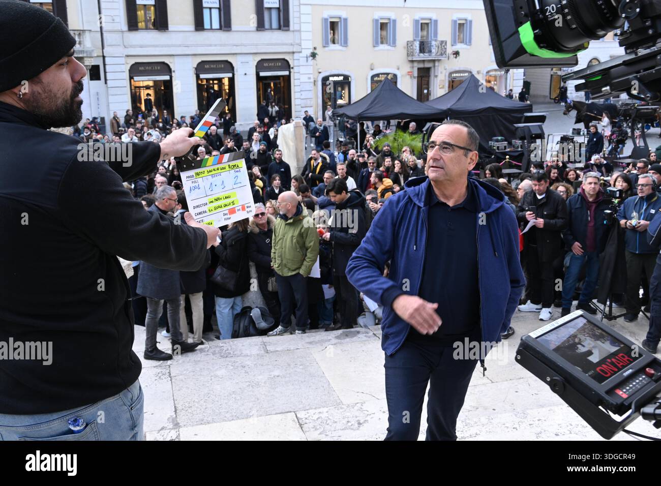 Rome, Italy. 16th Jan, 2026. Rome: Piazza di Spagna. Carlo Conti's ...