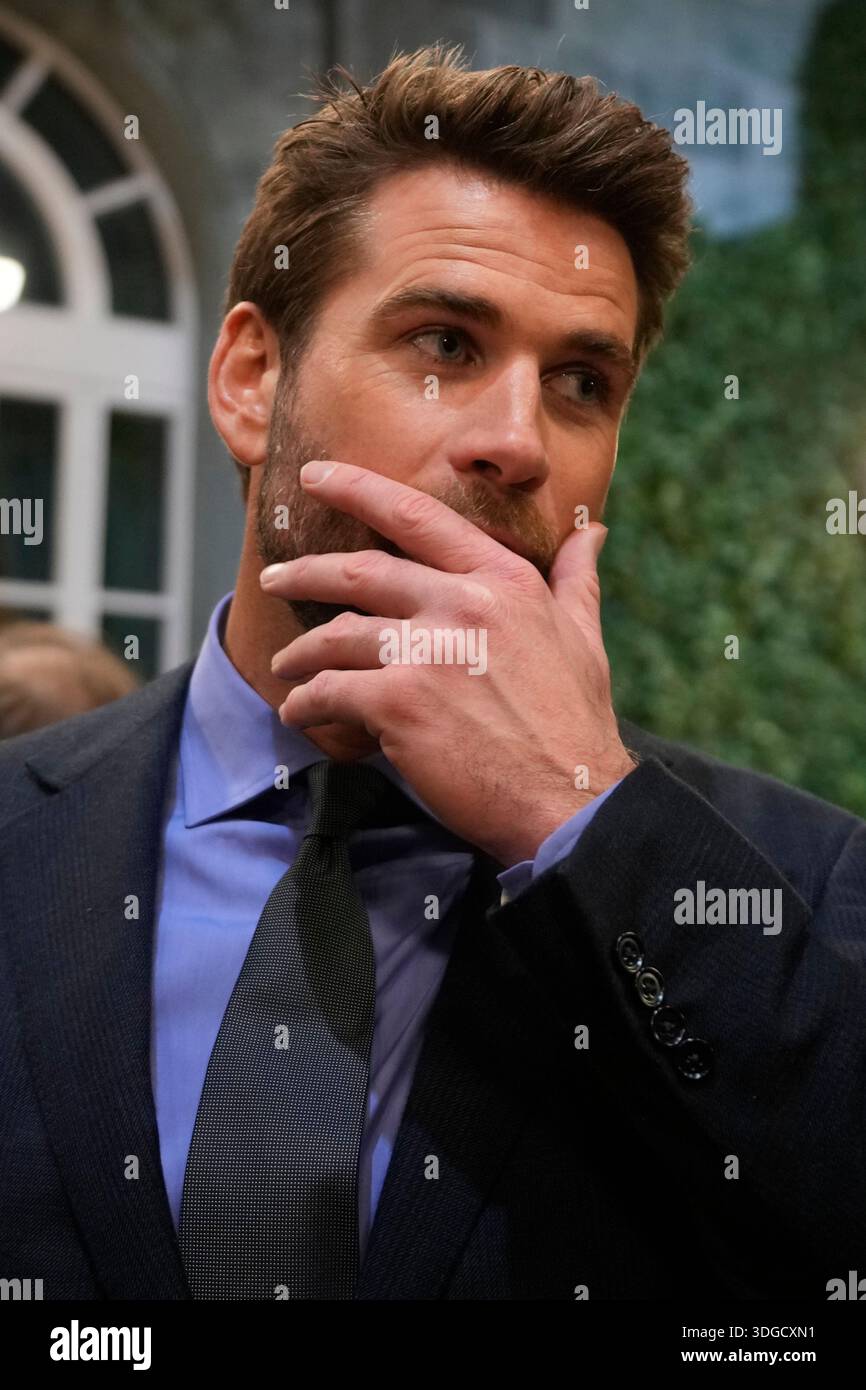 Liam Hemsworth attends a Ralph Laurent Fall/Winter 2026-2027 Men's fashion show presented in ...