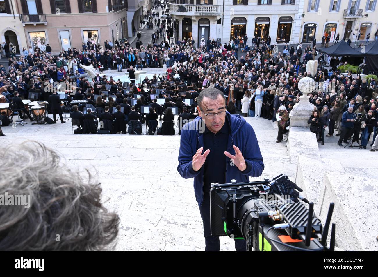 Rome, Italy. 16th Jan, 2026. Rome: Piazza di Spagna. Carlo Conti's ...
