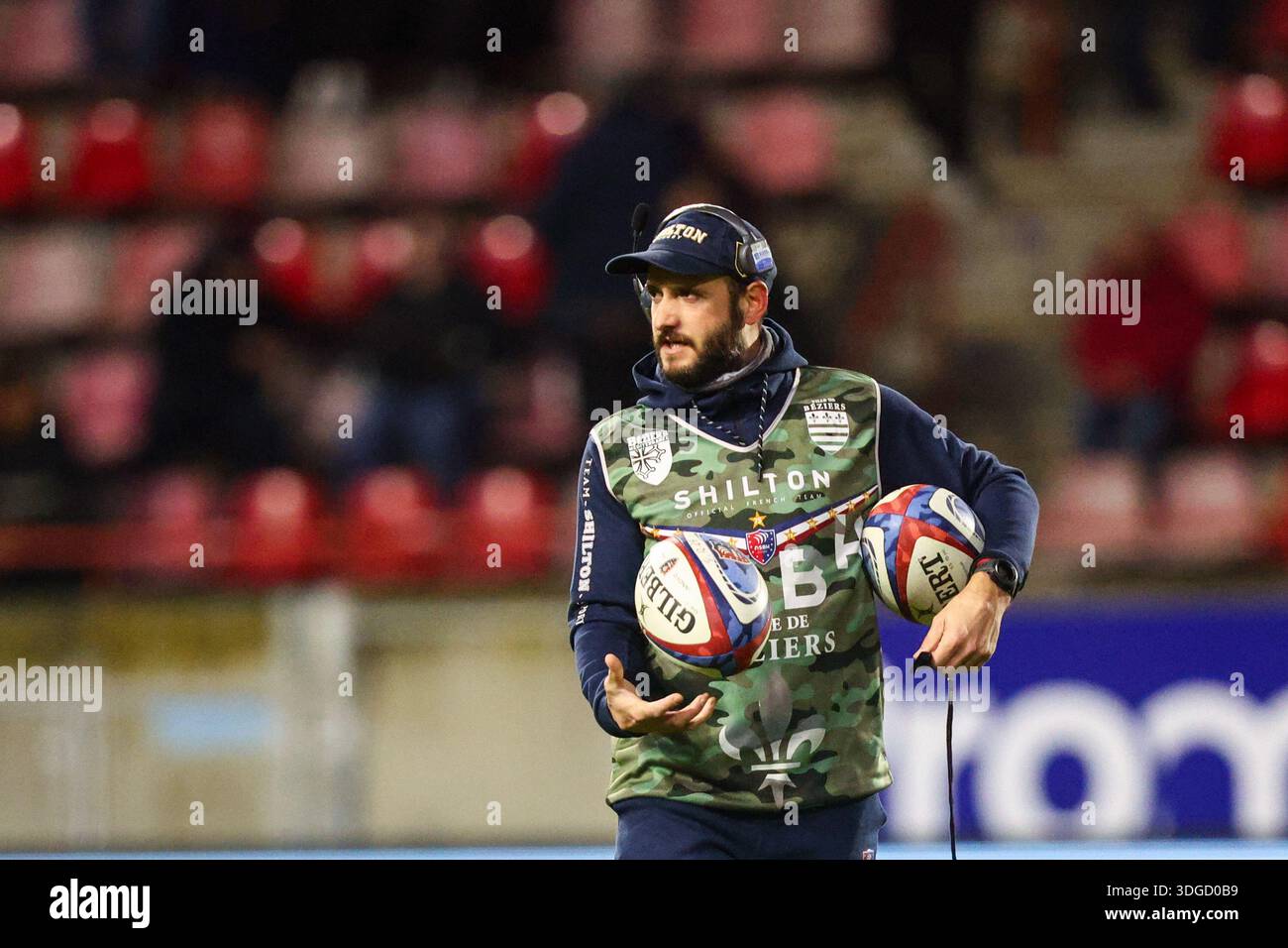 David IRAZOQUI head coach of Beziers during the Pro D2 match between ...