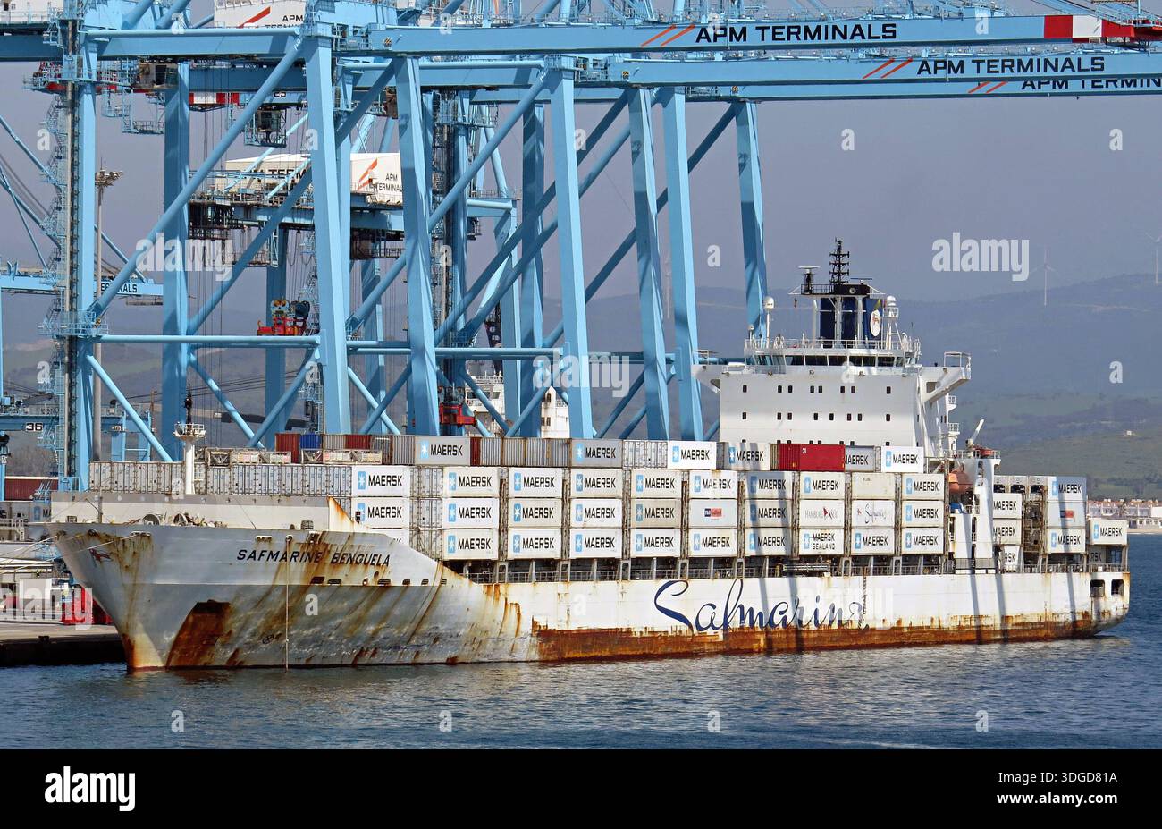 Container, Frachter, Safmarine Benguela, Algeciras, Hafen, Schiff ...