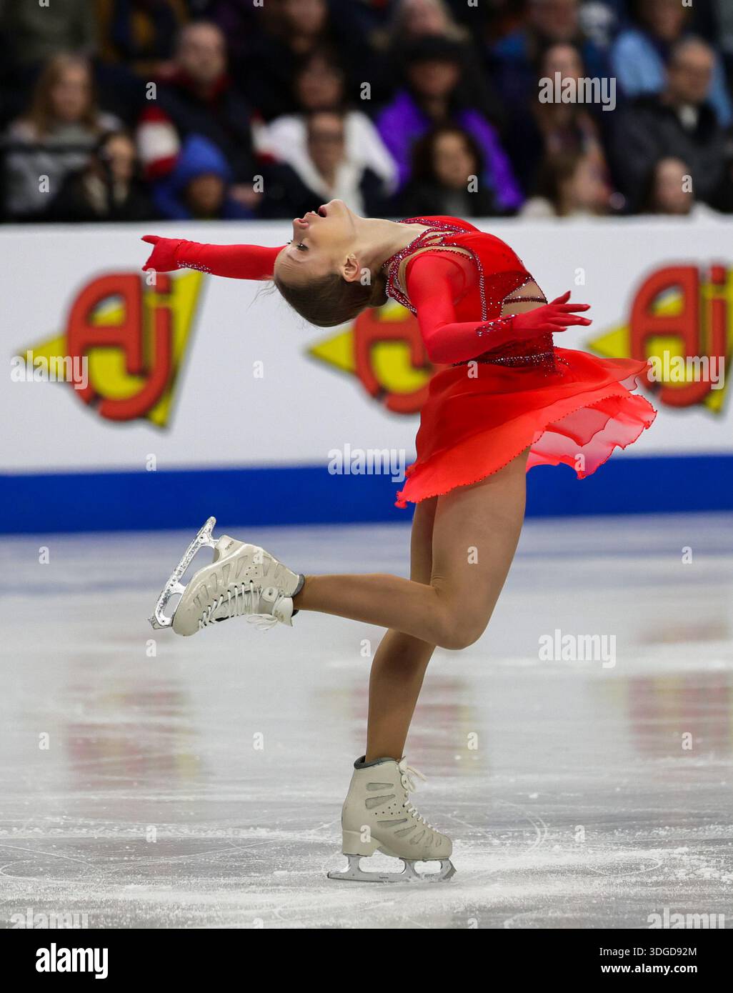 Day Three. 16th Jan, 2026. Mariia Seniuk of Israel competes in the ISU ...