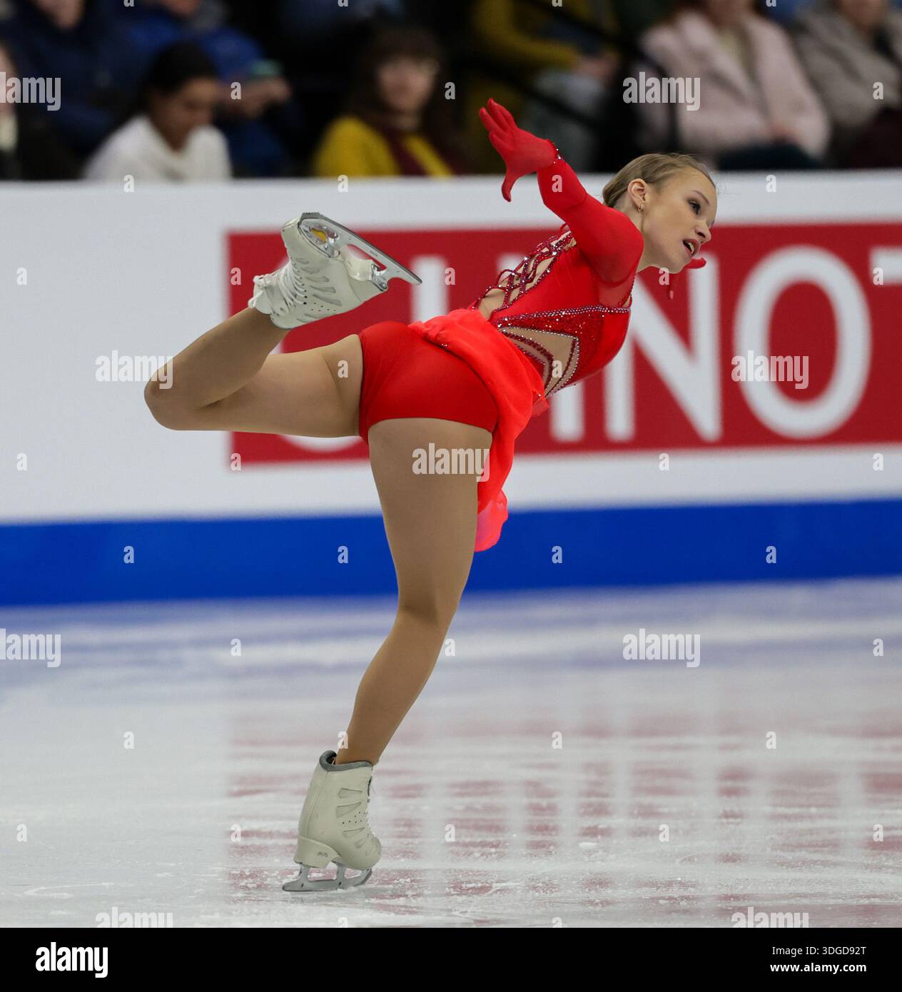 Day Three. 16th Jan, 2026. Mariia Seniuk of Israel competes in the ISU ...