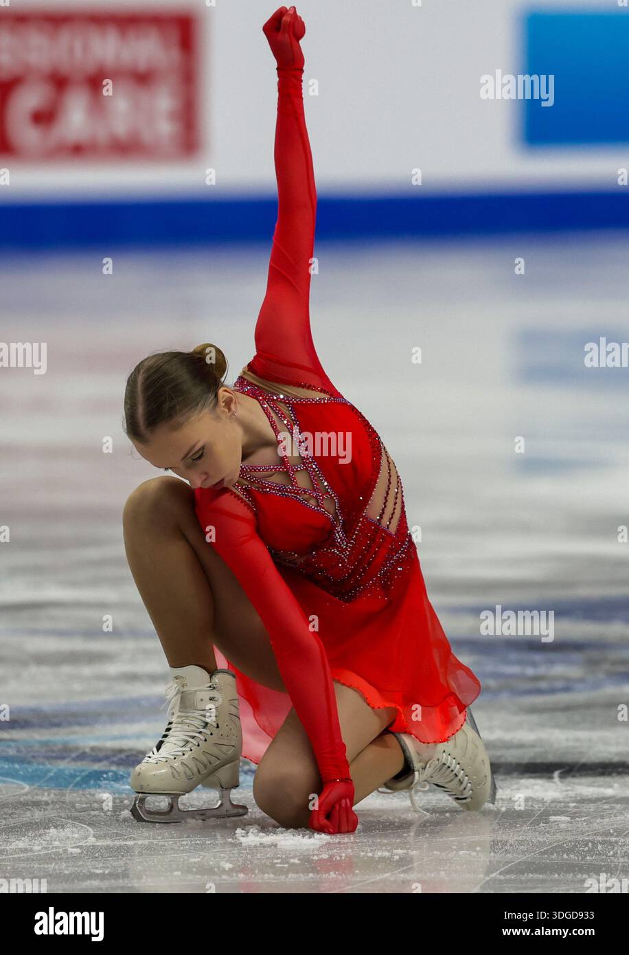 Day Three. 16th Jan, 2026. Mariia Seniuk of Israel competes in the ISU ...