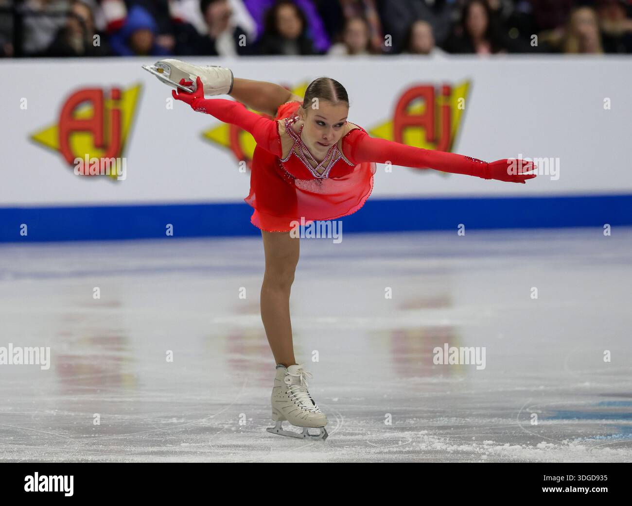 Day Three. 16th Jan, 2026. Mariia Seniuk of Israel competes in the ISU ...