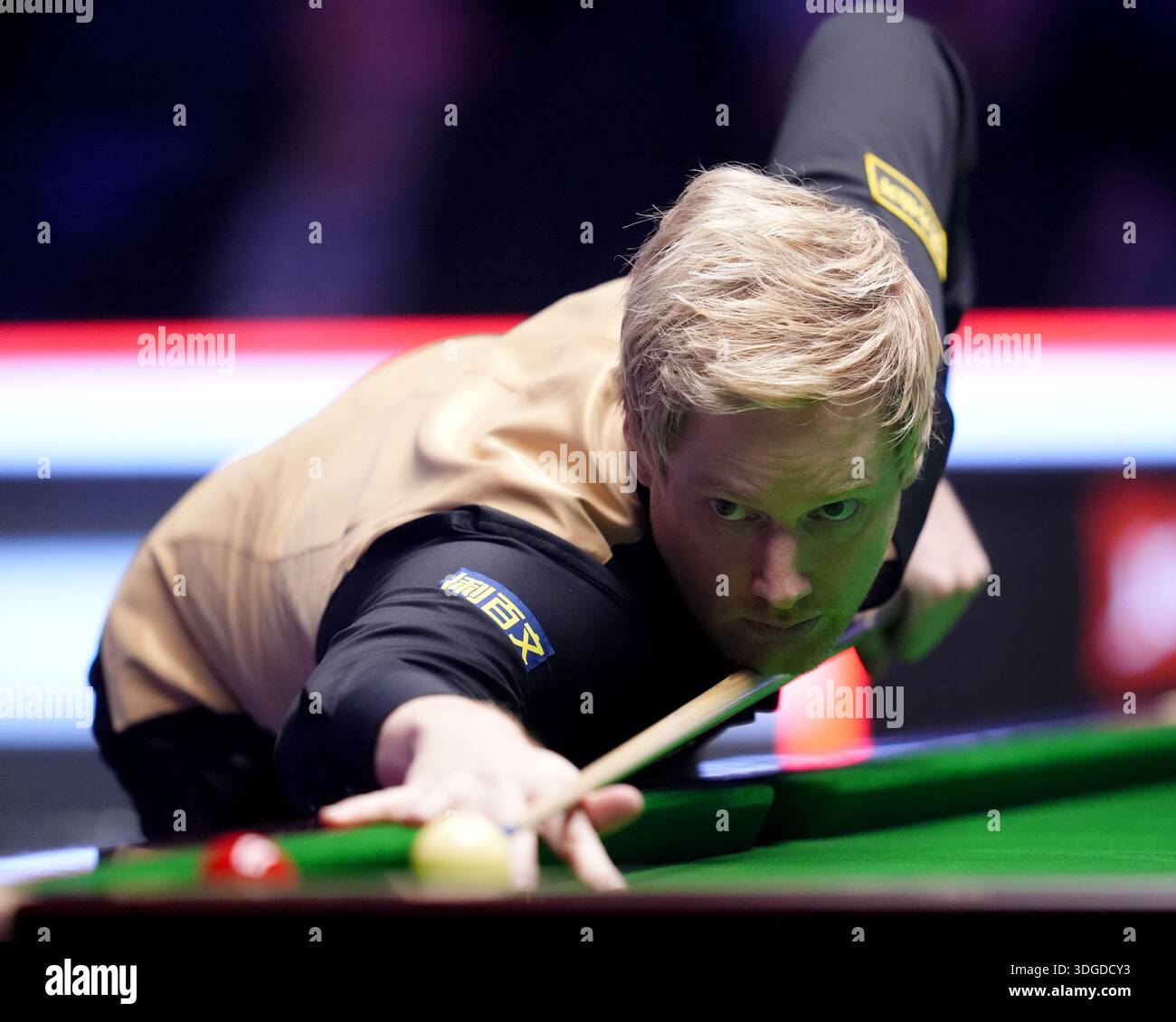 Neil Robertson in action against Kyren Wilson (not in picture) on day ...