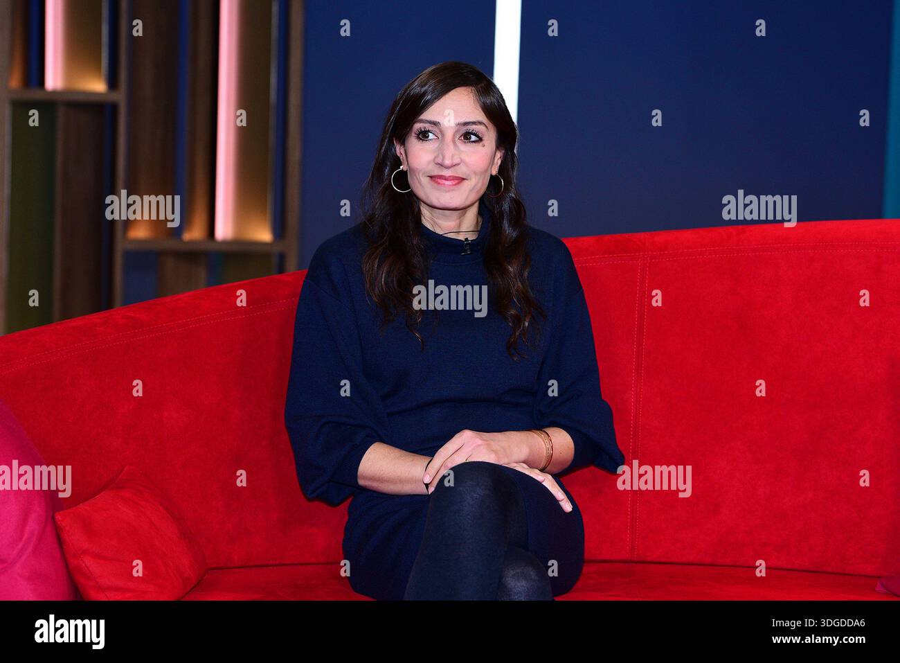 Gilda Sahebi during the „Das Rote Sofa“ tv show at NDR Studios on ...