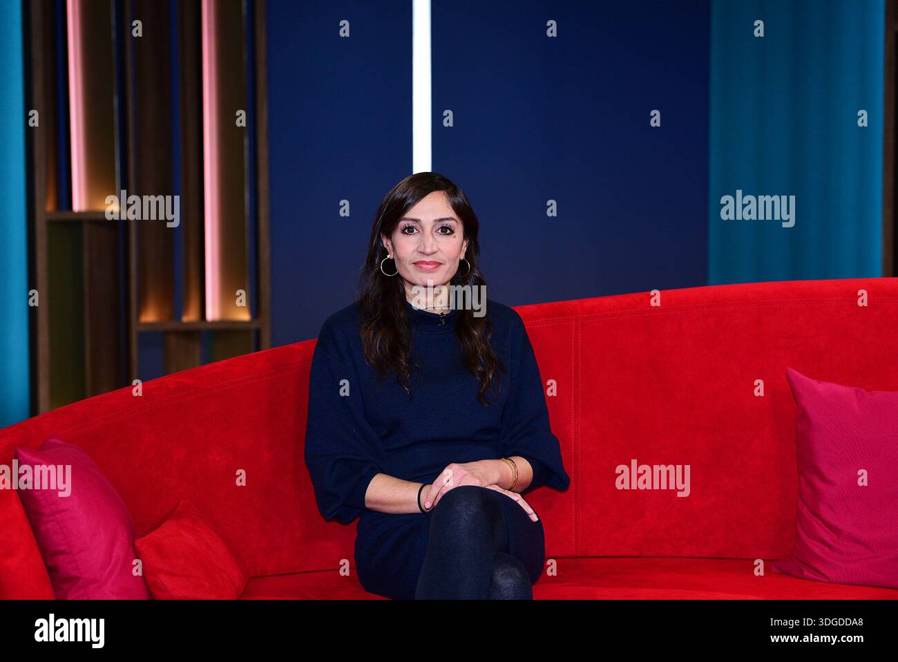 Gilda Sahebi during the „Das Rote Sofa“ tv show at NDR Studios on ...