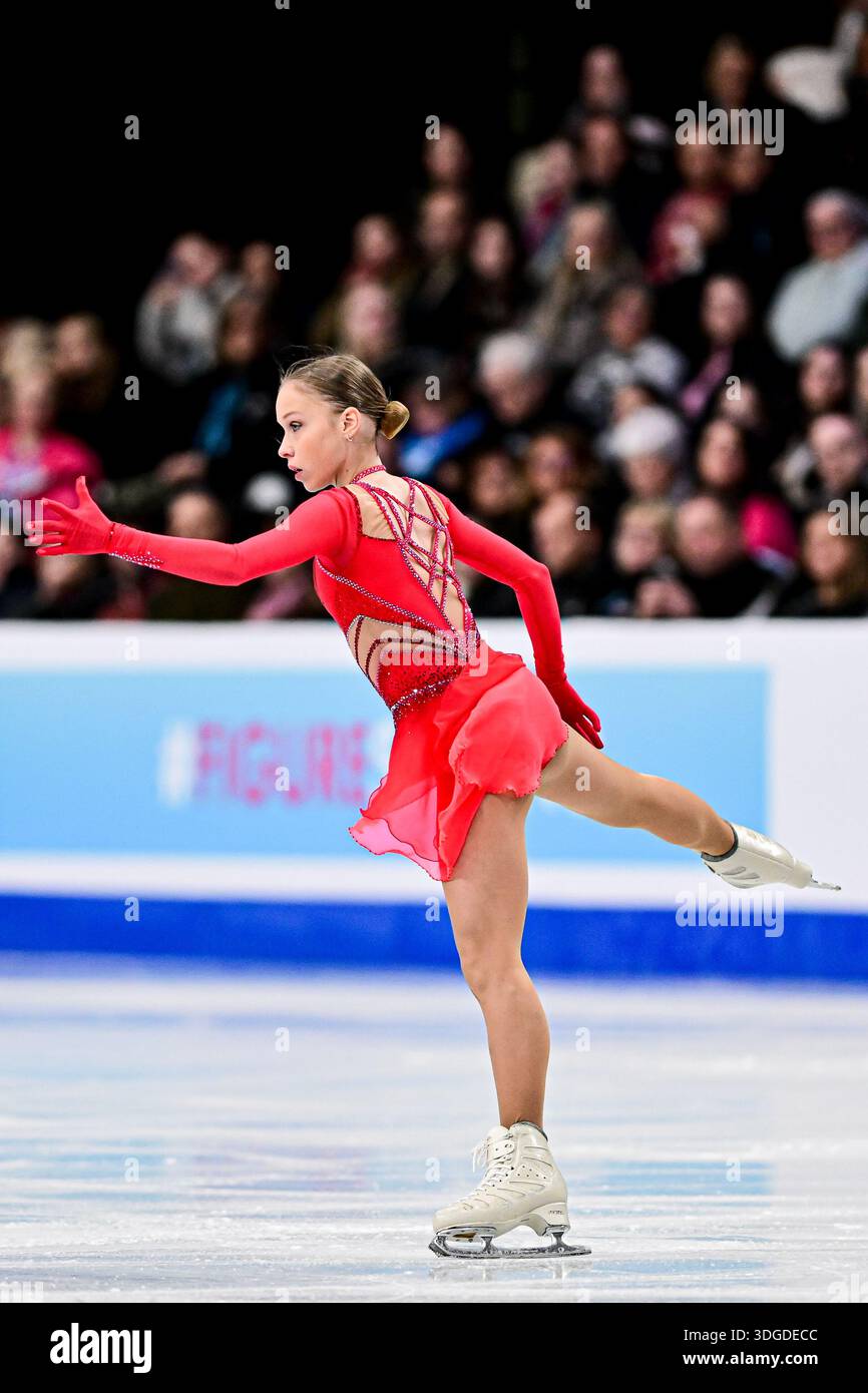 Mariia SENIUK (ISR), during Women Free Skating, at the ISU Figure ...