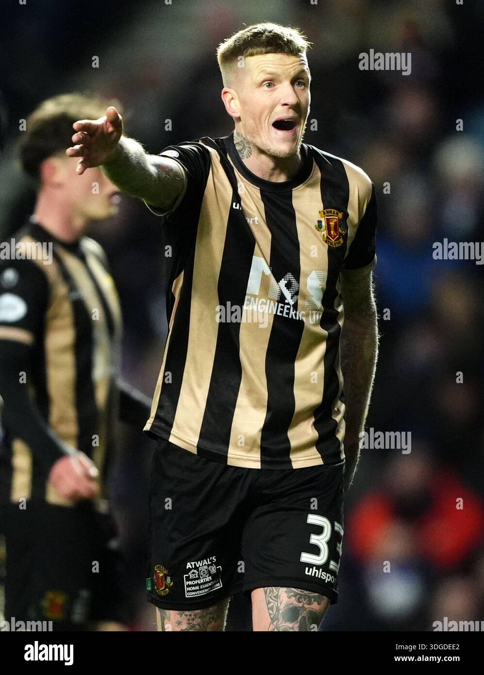 Annan Athletic manager Wullie Gibson during the Scottish Gas Men's ...