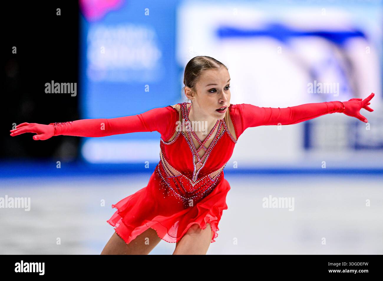 Mariia SENIUK (ISR), during Women Free Skating, at the ISU Figure ...