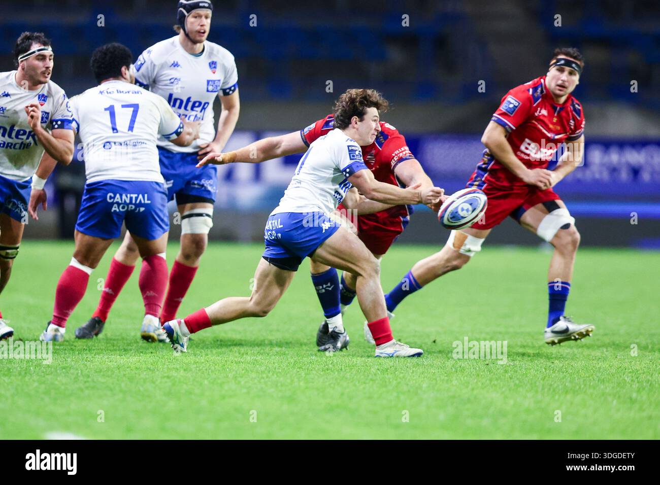 Boris HADINEGORO of Aurillac during the Pro D2 match between Beziers ...