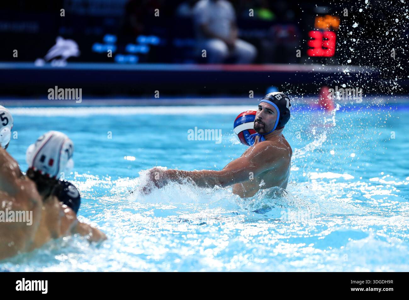 Belgrade, Serbia. 16th Jan, 2026. Viktor Rasovic of Serbia shoots the ...