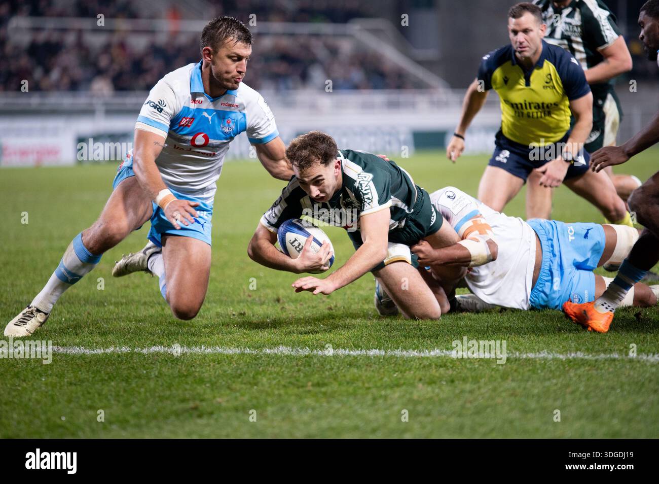 Quentin Valentino of Pau during the Champions Cup match between Pau and ...