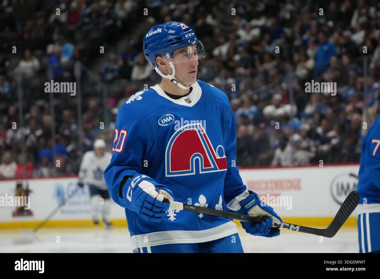 Colorado Avalanche center Ross Colton (20) in the second period of an ...