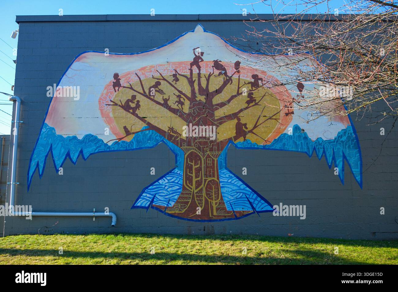 Indigenous first nations art mural hi-res stock photography and images ...