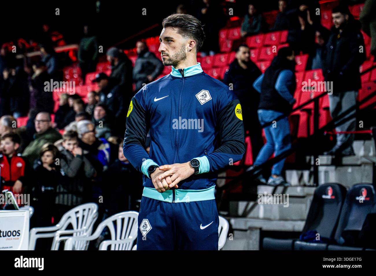 HELMOND, NETHERLANDS - JANUARY 16: fourth official Daniel Drost looks ...
