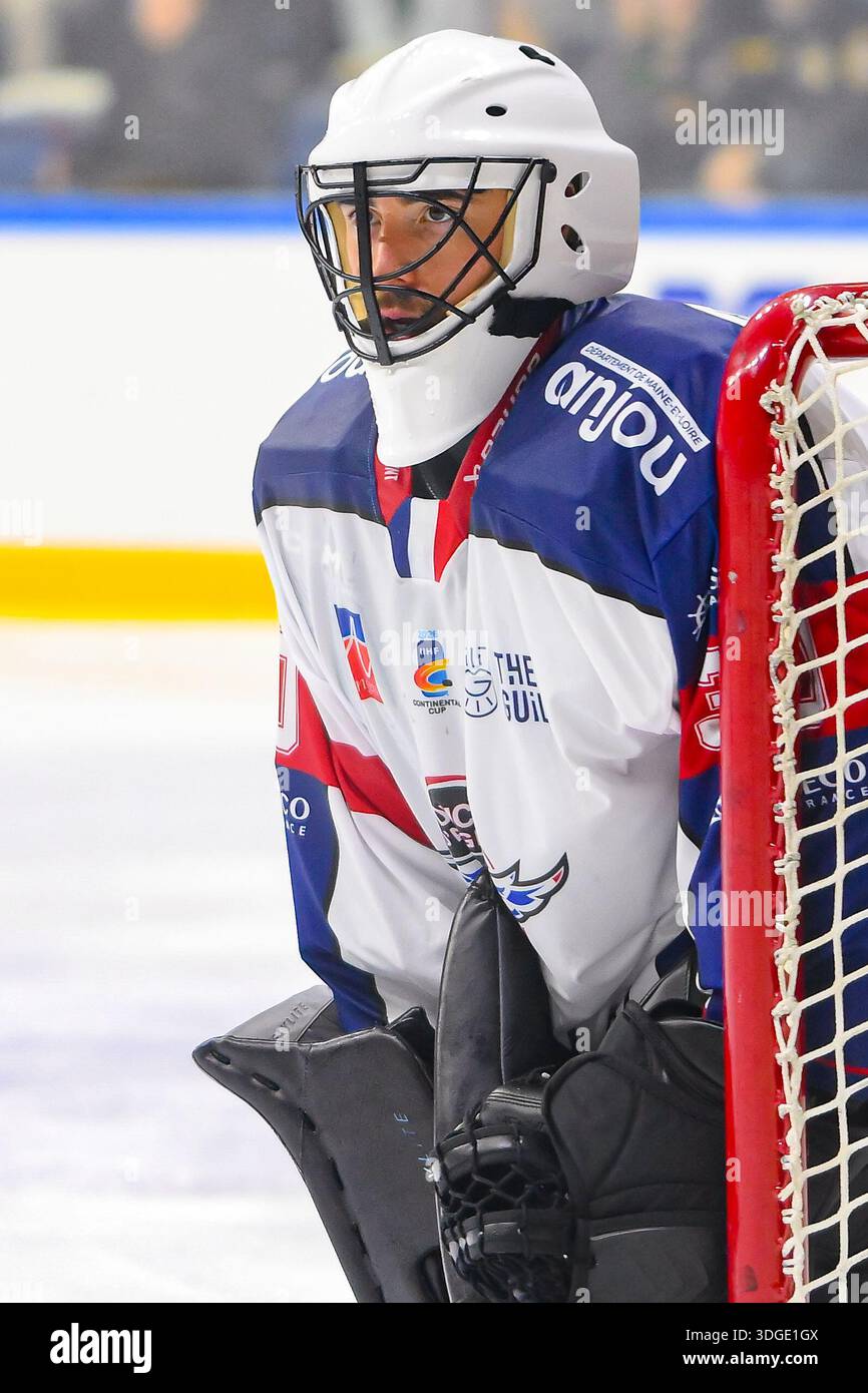 Jacob Smith of Angers during the HC Torpedo v Angers 2026 IIHF ...