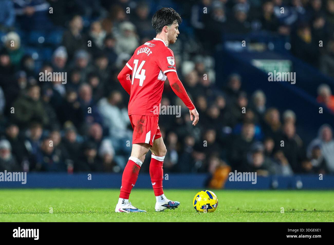 14, Alex Gilbert of Middlesbrough FC on the ball during the Sky Bet ...