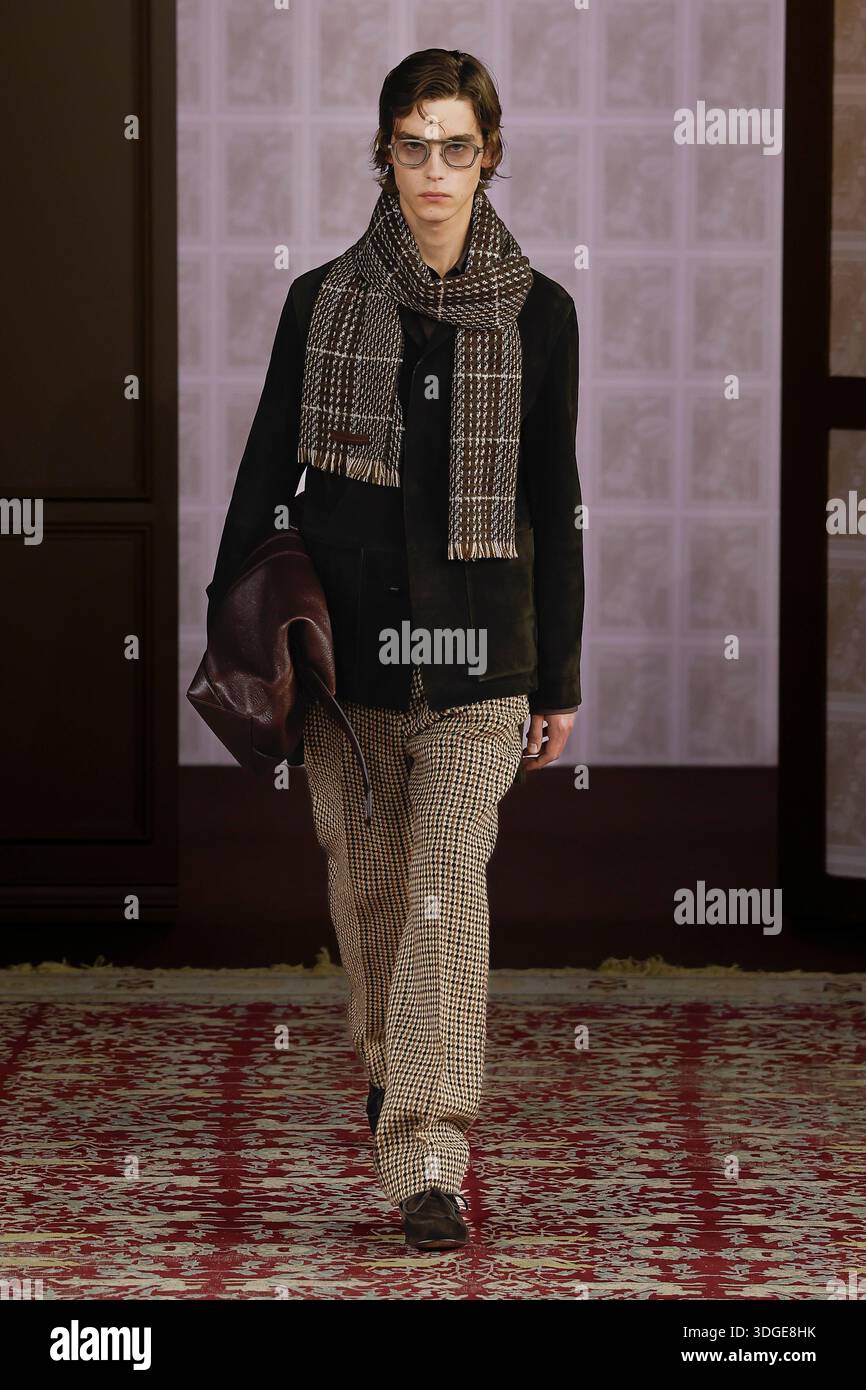 ZEGNA Menswear Fall-Winter 2026-27 runway during Paris Fashion Week ...