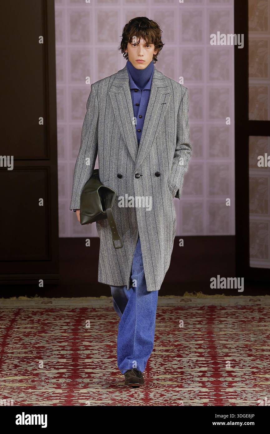 ZEGNA Menswear Fall-Winter 2026-27 runway during Paris Fashion Week ...
