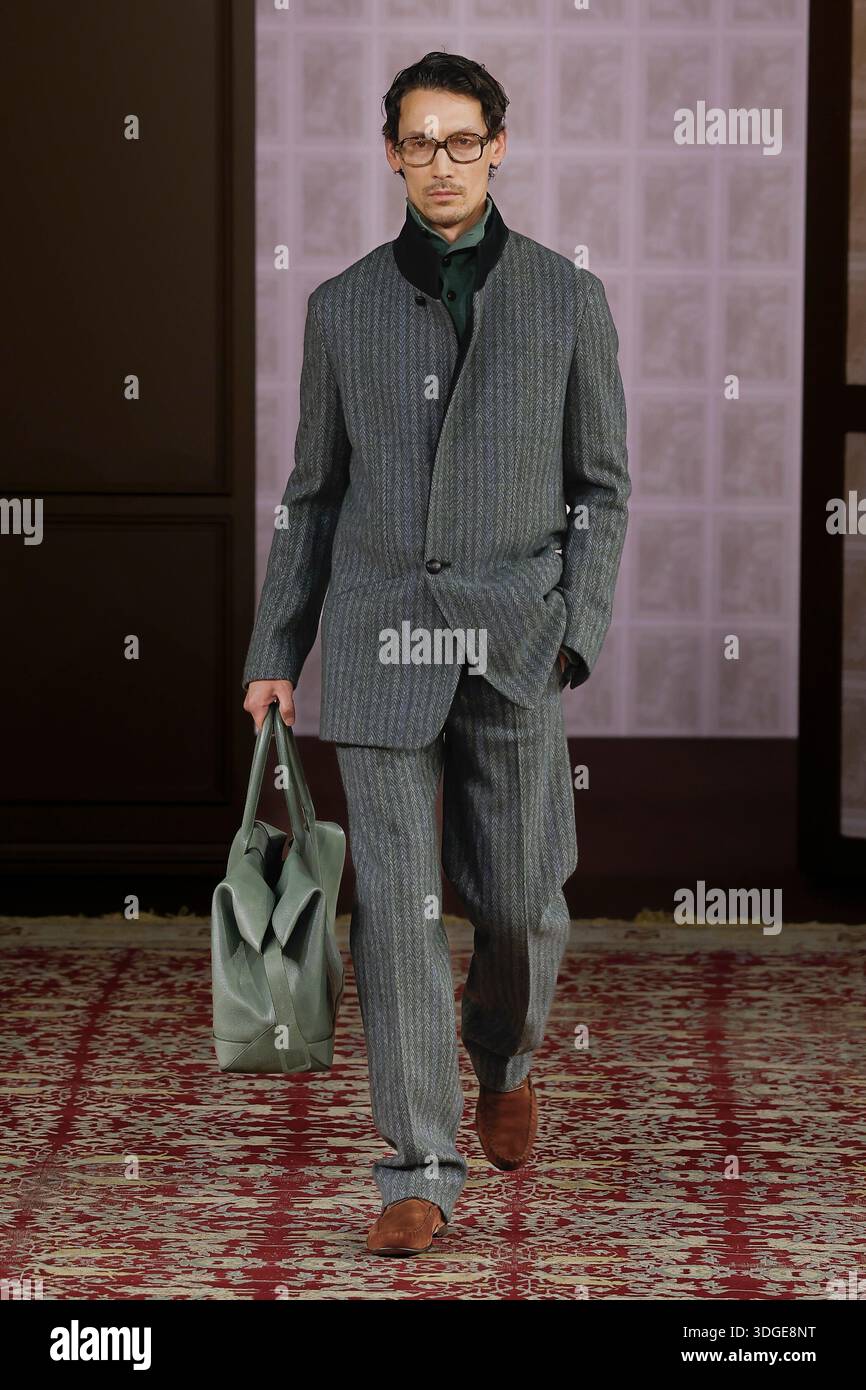 ZEGNA Menswear Fall-Winter 2026-27 runway during Paris Fashion Week ...