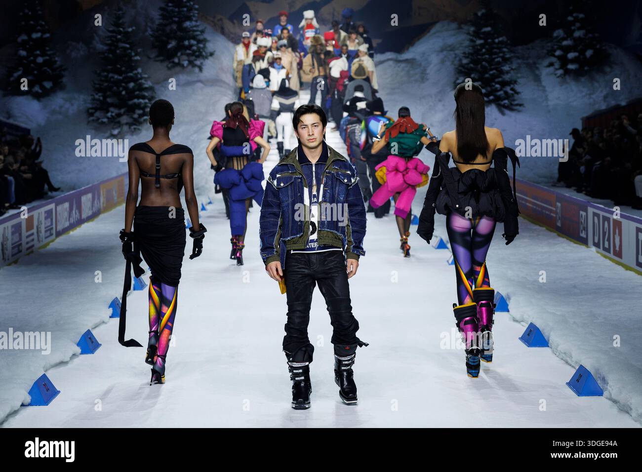 Hudson Williams at DSQUARED2 Menswear Fall-Winter 2026-27 runway during ...