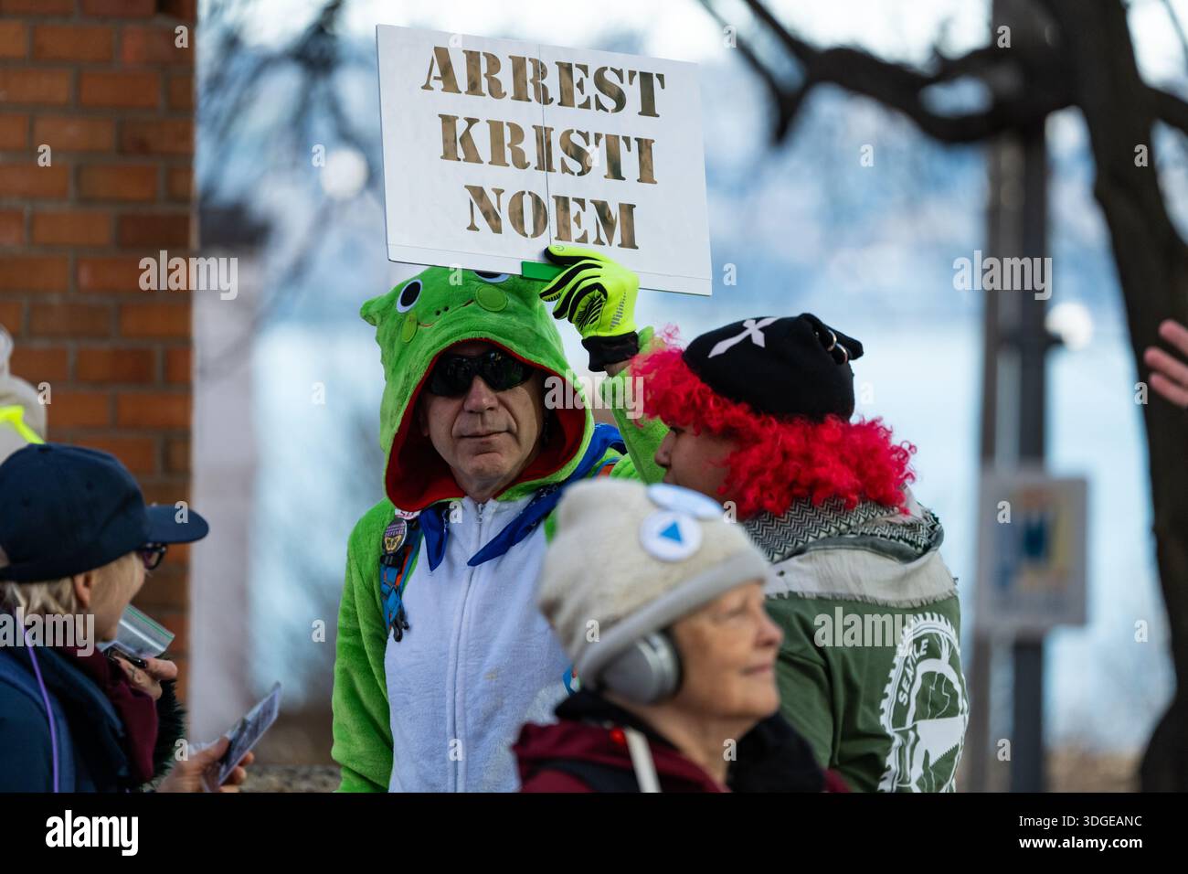 Seattle, USA. 15th Jan 2025. Just after 12:00pm protestors gathered at ...