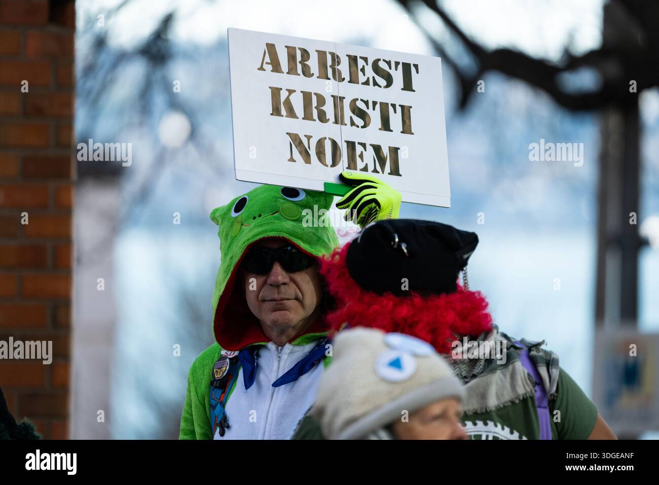 Seattle, USA. 15th Jan 2025. Just after 12:00pm protestors gathered at ...
