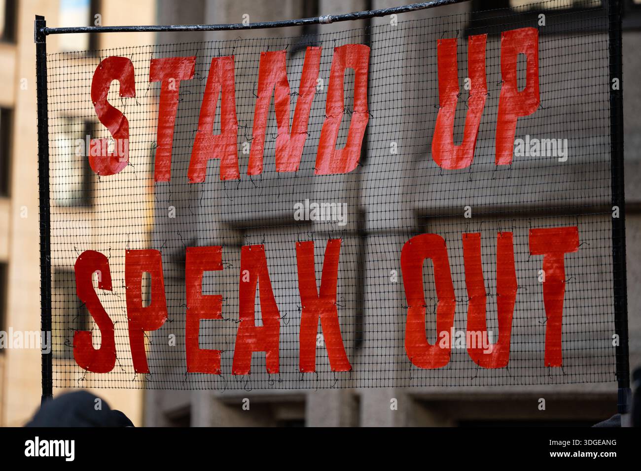 Seattle, USA. 15th Jan 2025. Just after 12:00pm protestors gathered at ...