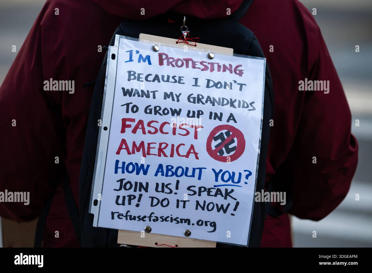 Seattle, USA. 15th Jan 2025. Just after 12:00pm protestors gathered at ...