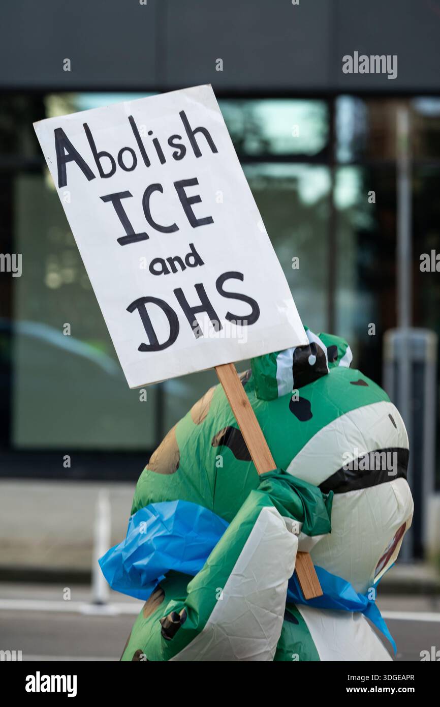 Seattle, USA. 15th Jan 2025. Just after 12:00pm protestors gathered at ...