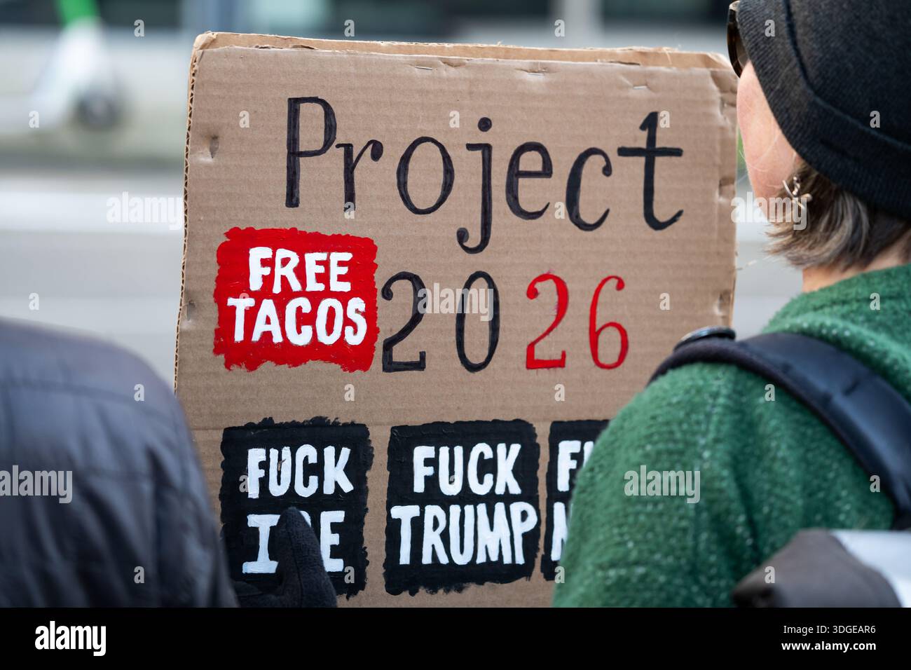 Seattle, USA. 15th Jan 2025. Just after 12:00pm protestors gathered at ...