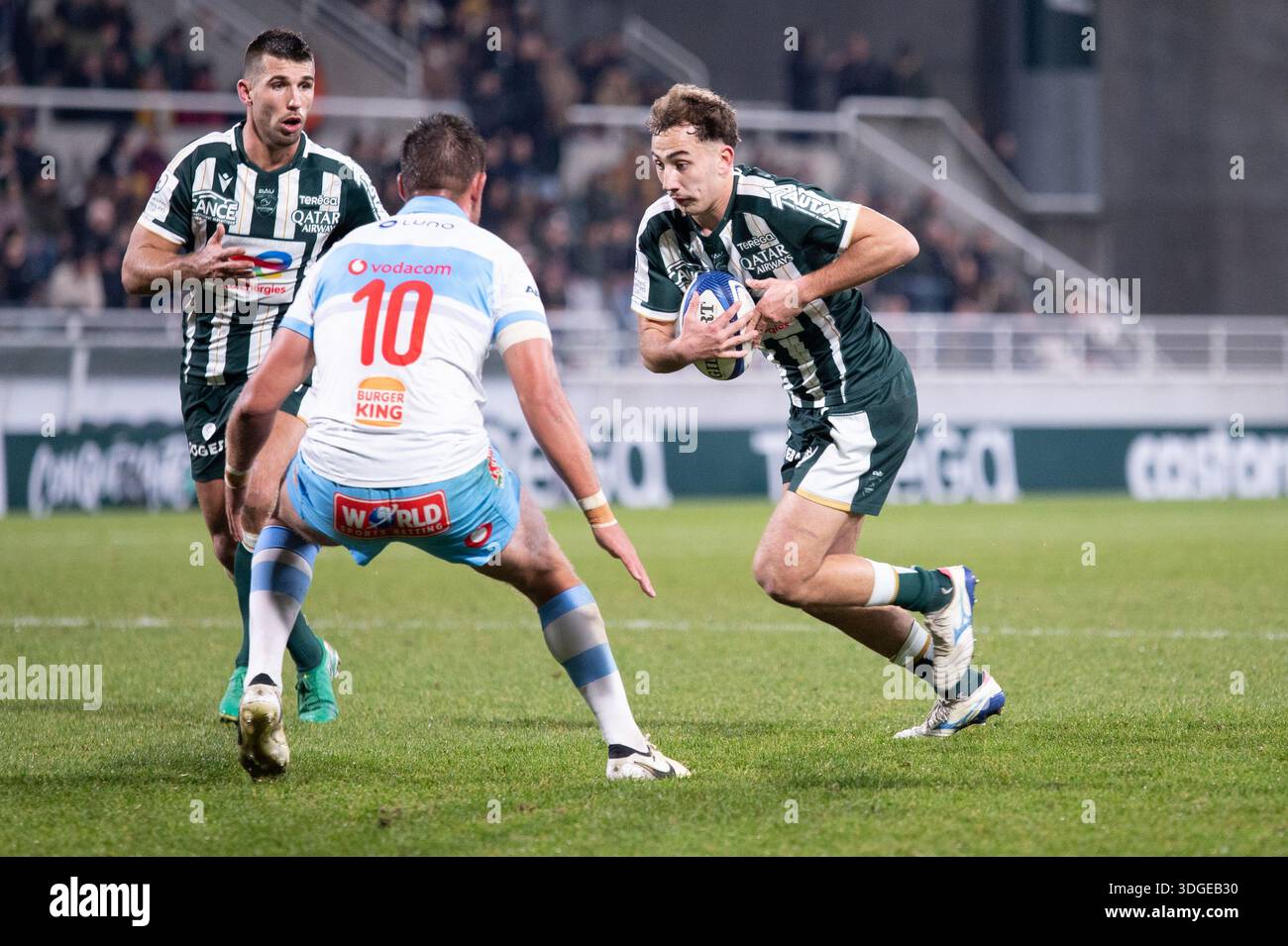 Quentin Valentino of Pau during the Champions Cup match between Pau and ...