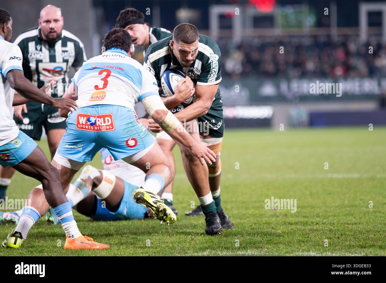 Jimi Maximin of Pau during the Champions Cup match between Pau and ...