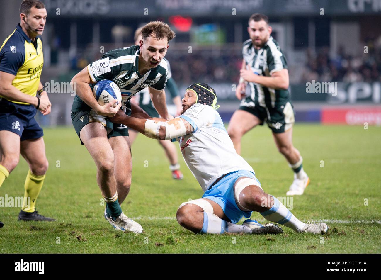 Quentin Valentino of Pau during the Champions Cup match between Pau and ...