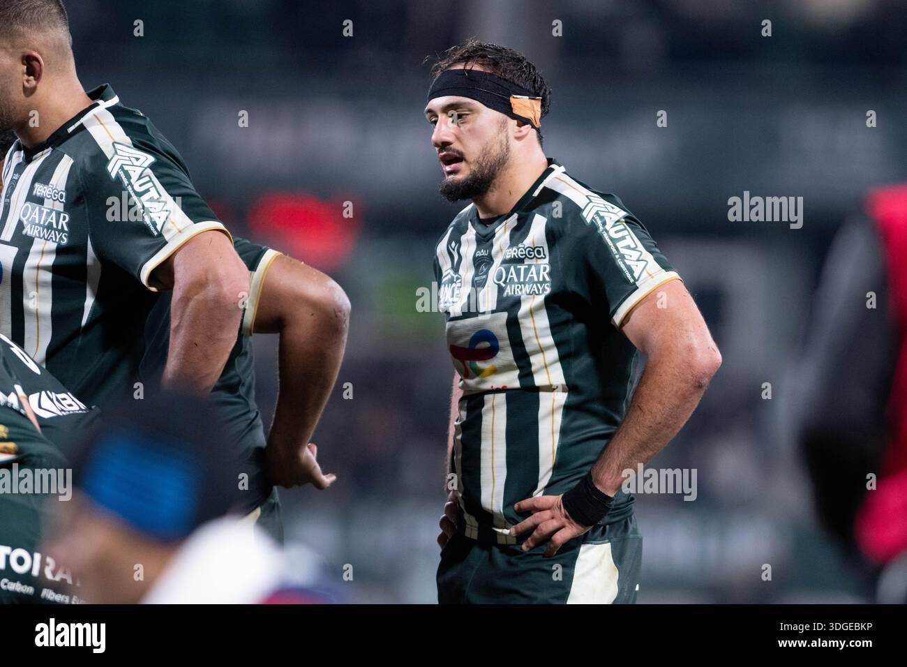 Loic Credoz of Pau during the Champions Cup match between Pau and Bulls ...