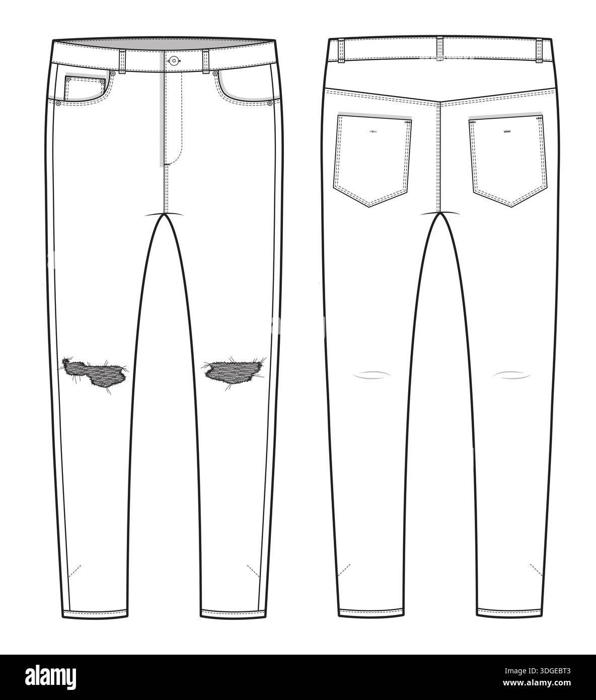 Pant drawing Black and White Stock Photos & Images - Alamy