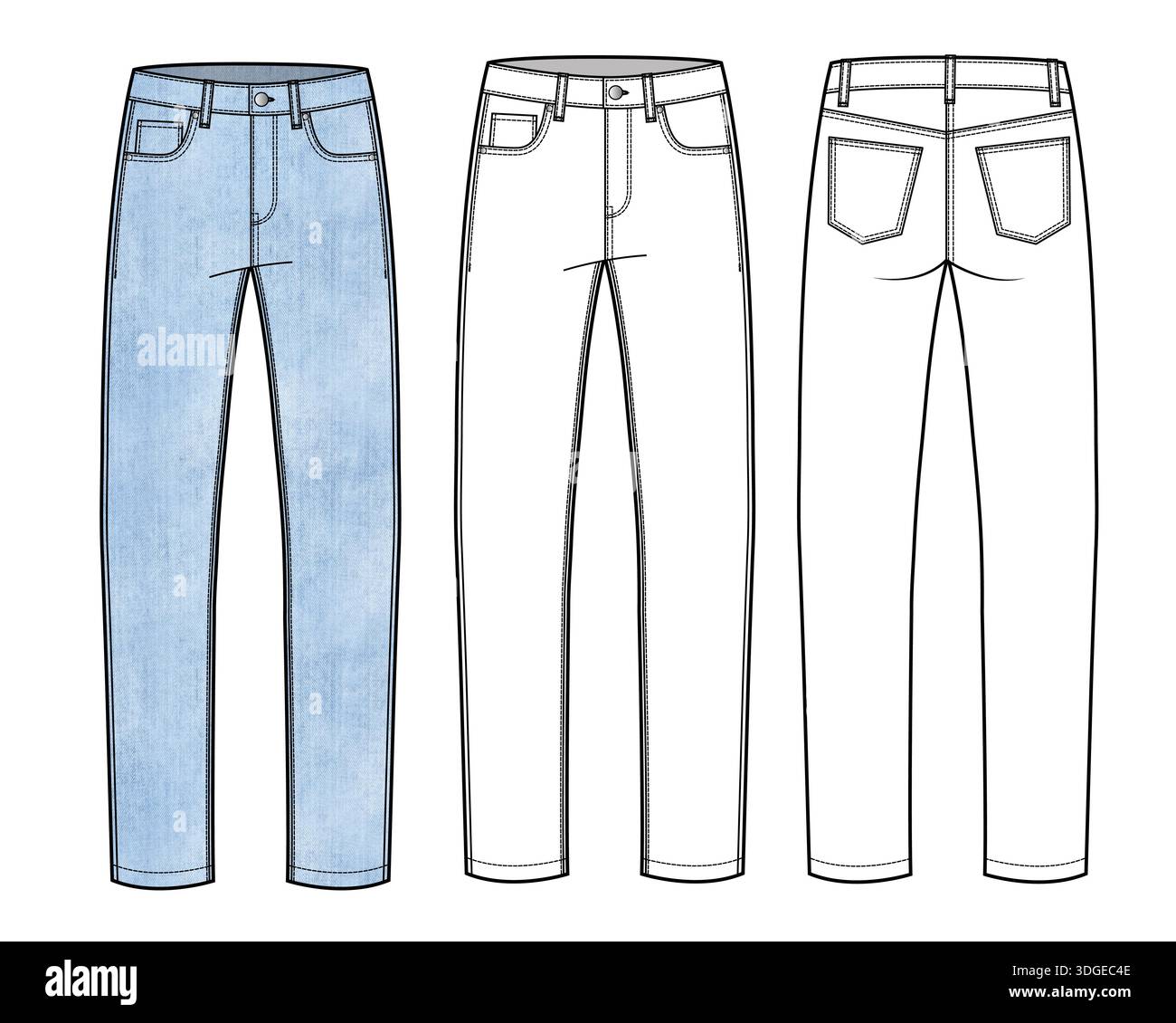 Pant drawing Stock Vector Images - Alamy