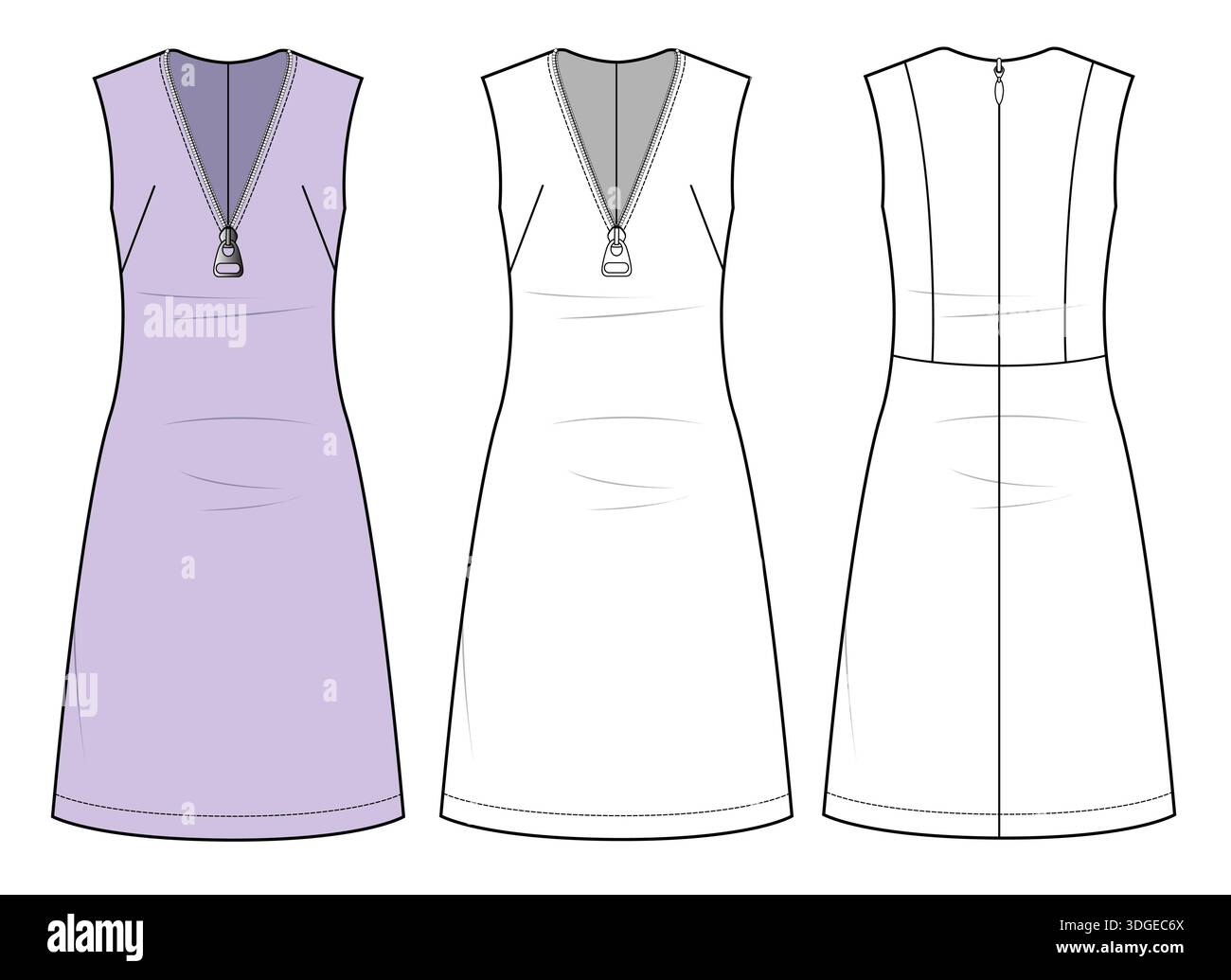 A line dress template Cut Out Stock Images & Pictures - Alamy