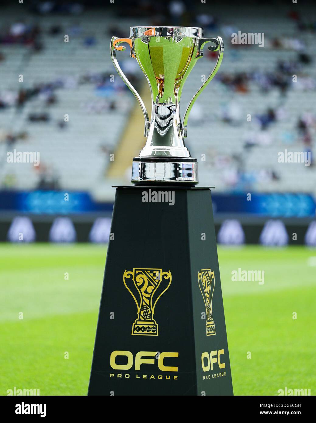 OFC Pro League trophy on display before Vanuatu United FC and Bula FC ...