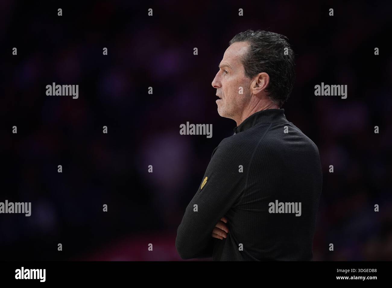 Cleveland Cavaliers' Kenny Atkinson coaches during an NBA basketball ...